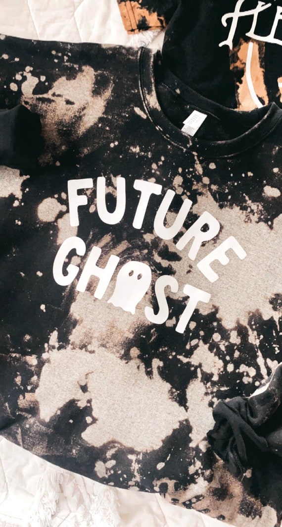 Future Ghost Spooky Funny Acid Bleach Washed Hoodie Sweatshirt | Etsy
