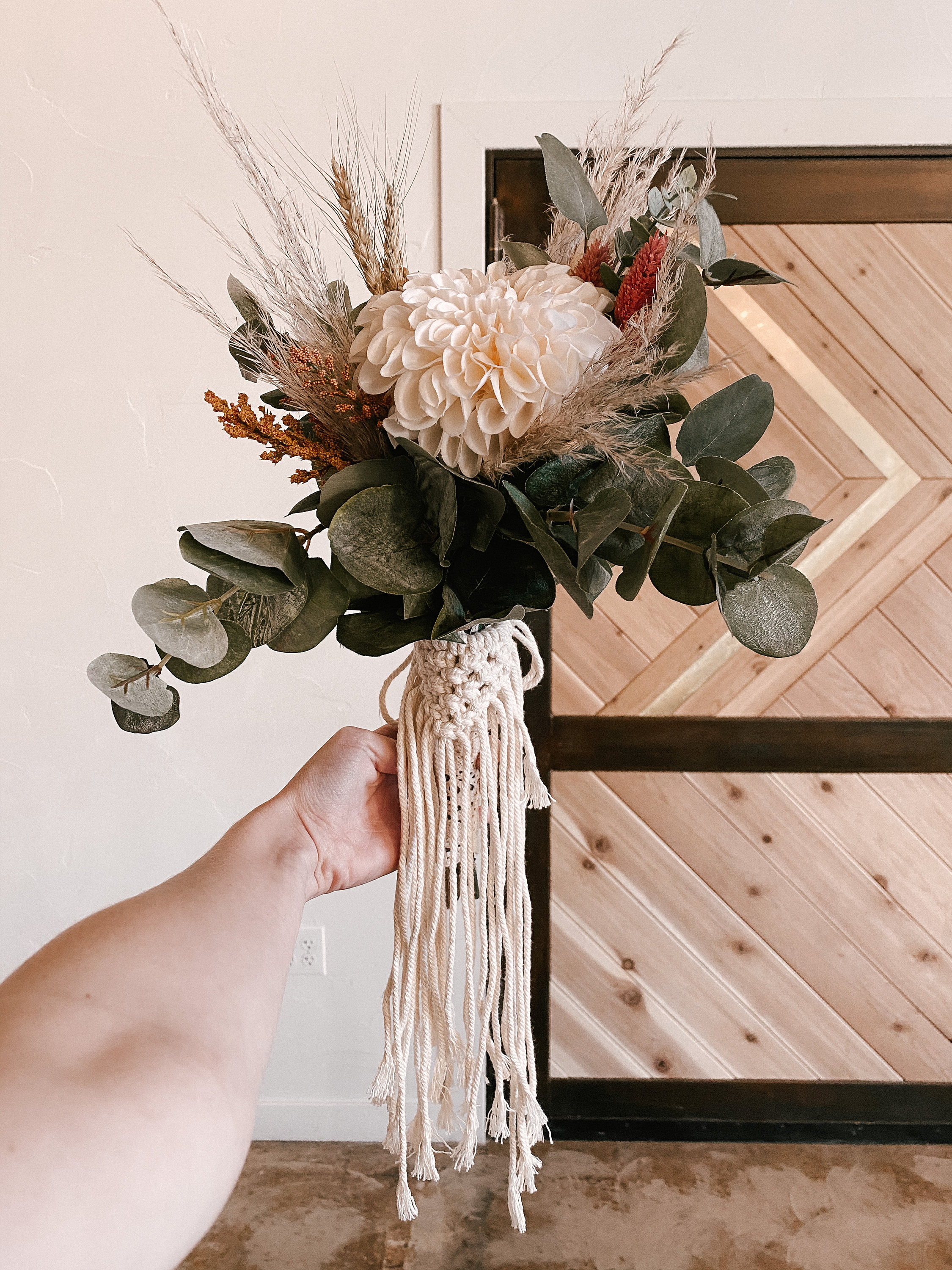 Macrame Bouquet Wrap Wedding Bouquet Macrame Wrap Bridal - Etsy