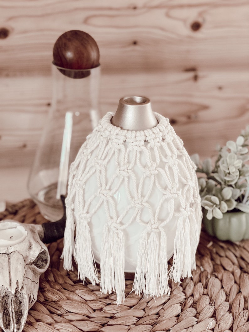 Boho Macrame Diffuser Coverindie, Vase Cover, Essential Oils, Bohemian Chic, Home Decor ...