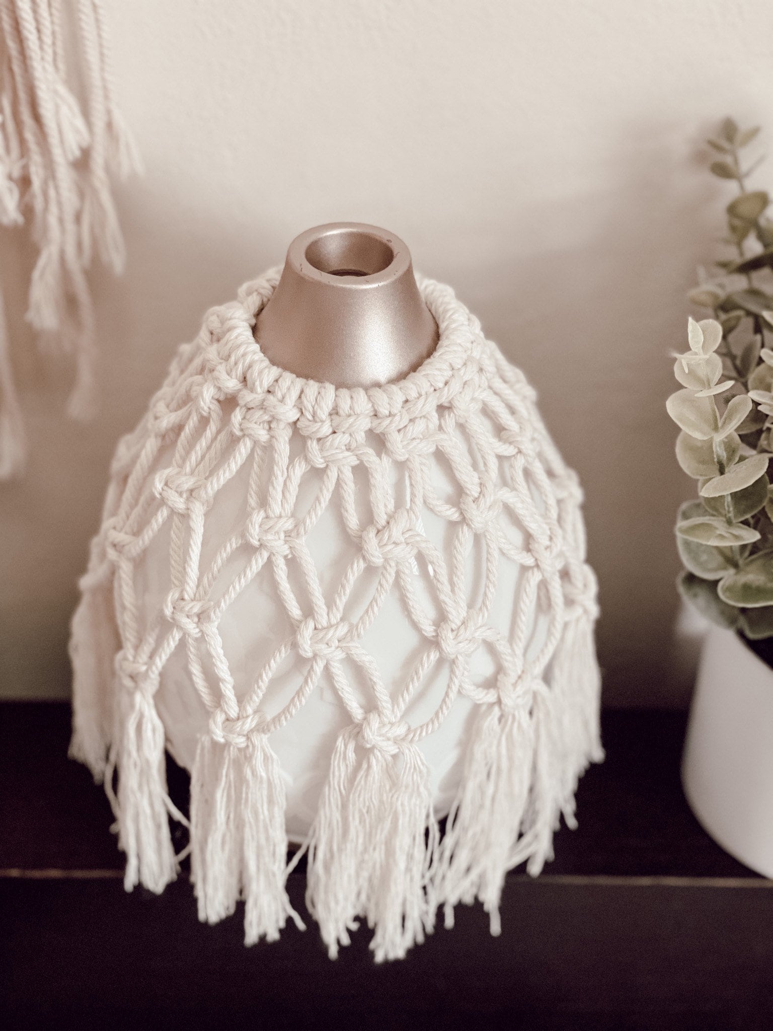Boho Macrame Diffuser Coverindie, Vase Cover, Essential Oils, Bohemian ...
