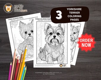 10 Cute Yorkshire Terrier Coloring Pages Printable Dog Coloring Sheets ...