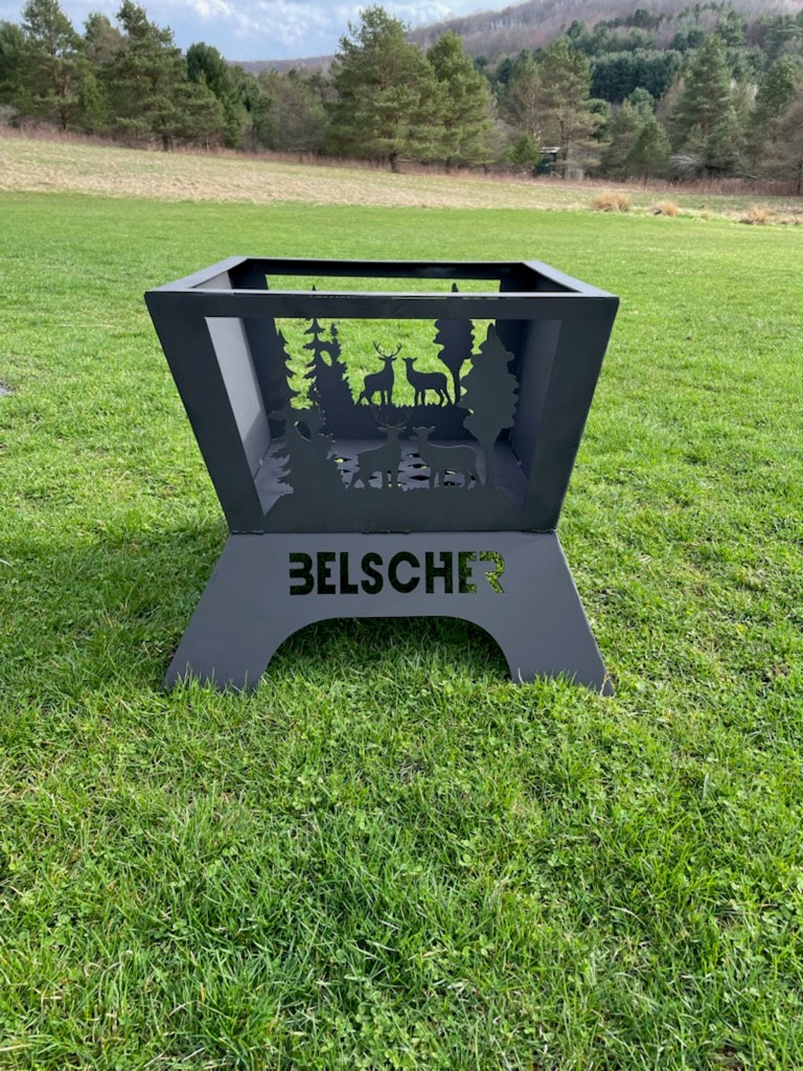 Custom Deer Fire Pit, Personalized Fire Pit, Gift for Him, Metal Plasma ...