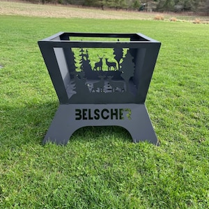 Custom Deer Fire Pit, Personalized Fire Pit, Gift for Him, Metal Plasma ...