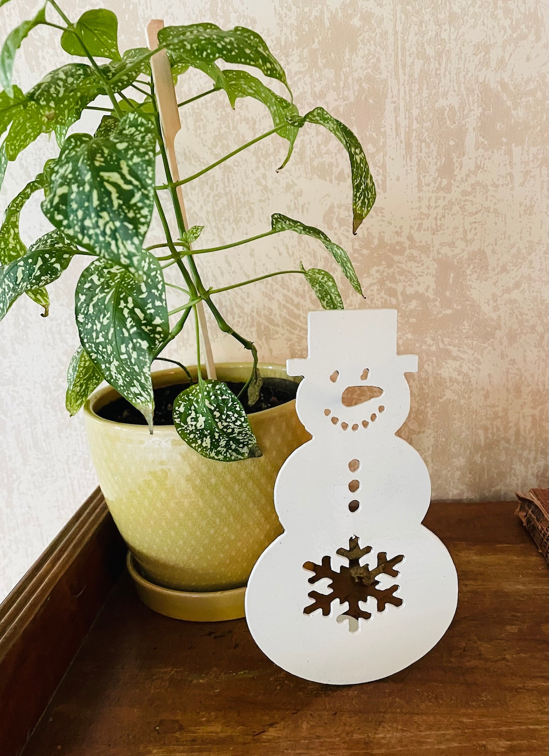 Snowman Christmas Decor, Winter Decoration, Metal Standing Snowman - Etsy