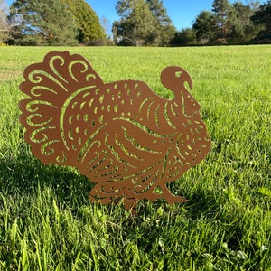 Metal Turkey Stake, Turkey Yard Stake, Metal Fall Turkey Decor, Metal ...