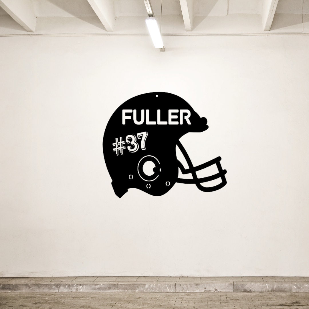 Custom Football Helmet, Football Helmet Metal Sign, Mancave Wall Sign ...