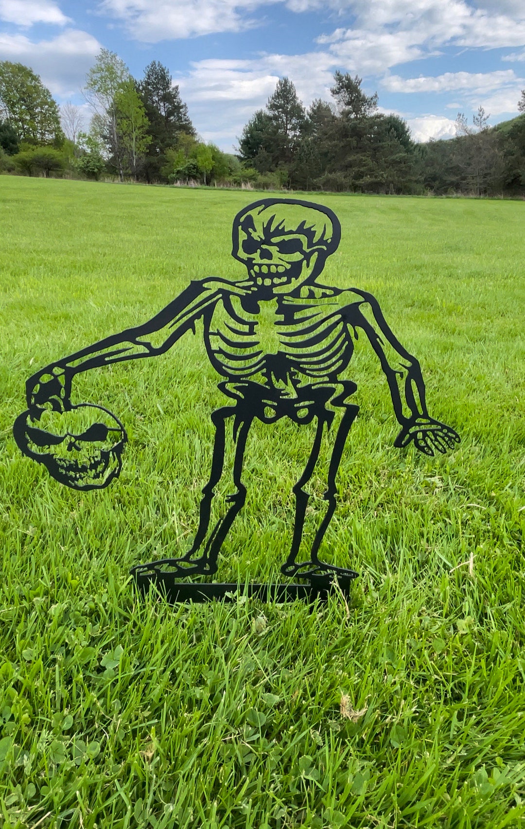 Skeleton Yard Art, Metal Skeleton Statue, Skeleton Yard Stake - Etsy