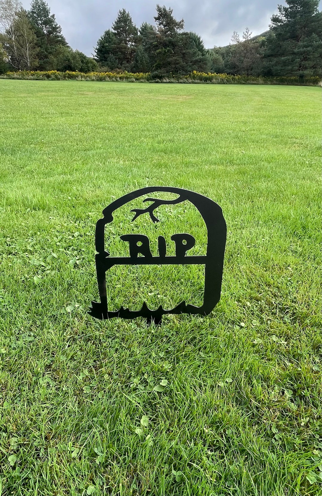 Metal Grave Yard Stake, R.I.P Tombstone Stake, Metal Halloween Yard ...