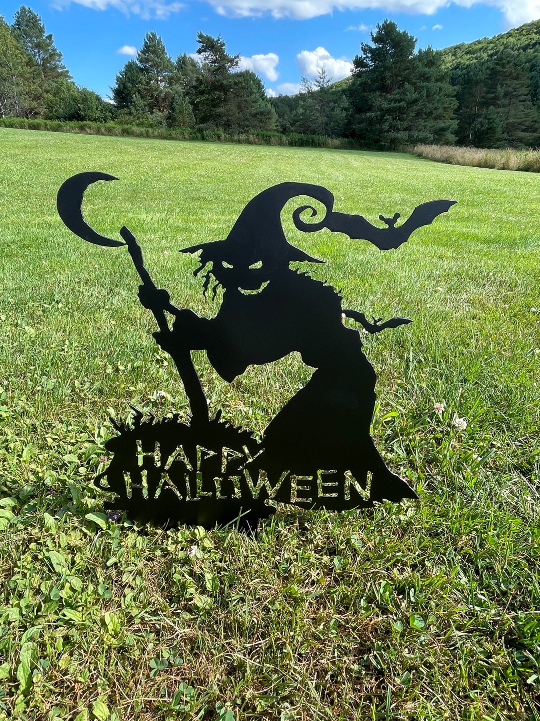 Metal Witch Yard Stake, Witch Halloween Decor, Metal Witch Stake - Etsy