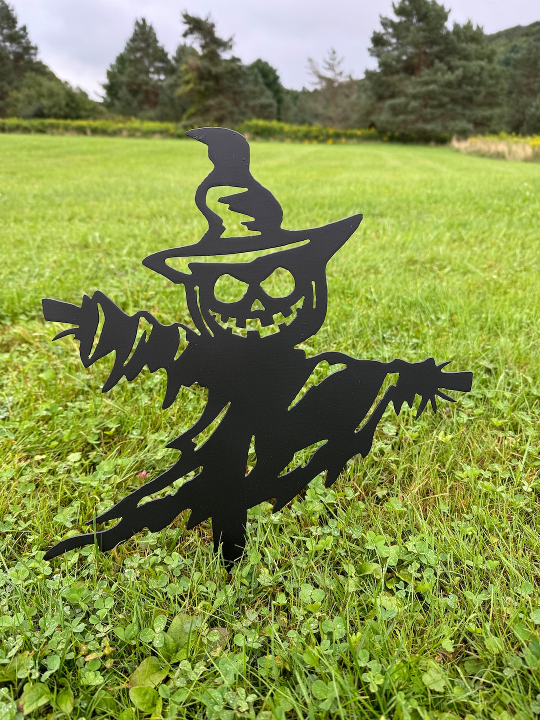 Metal Scarecrow Stake, Scarecrow Garden Stake, Metal Scarecrow Garden ...