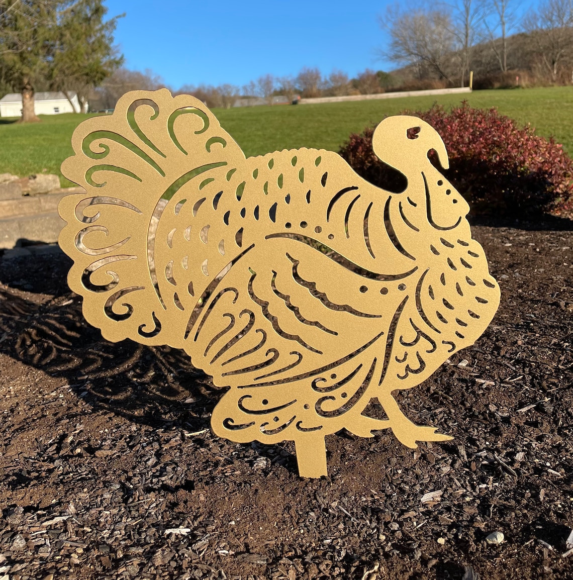 Metal Turkey Stake Turkey Yard Stake Metal Fall Turkey - Etsy
