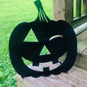 Metal Pumpkin Decor, Halloween Decor, Fall Metal Art, Outdoor Halloween ...