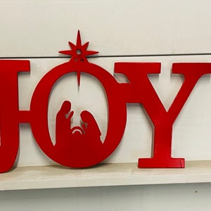 Nativity Joy Sign, Metal Nativity Joy Sign, Joy Sign - Etsy