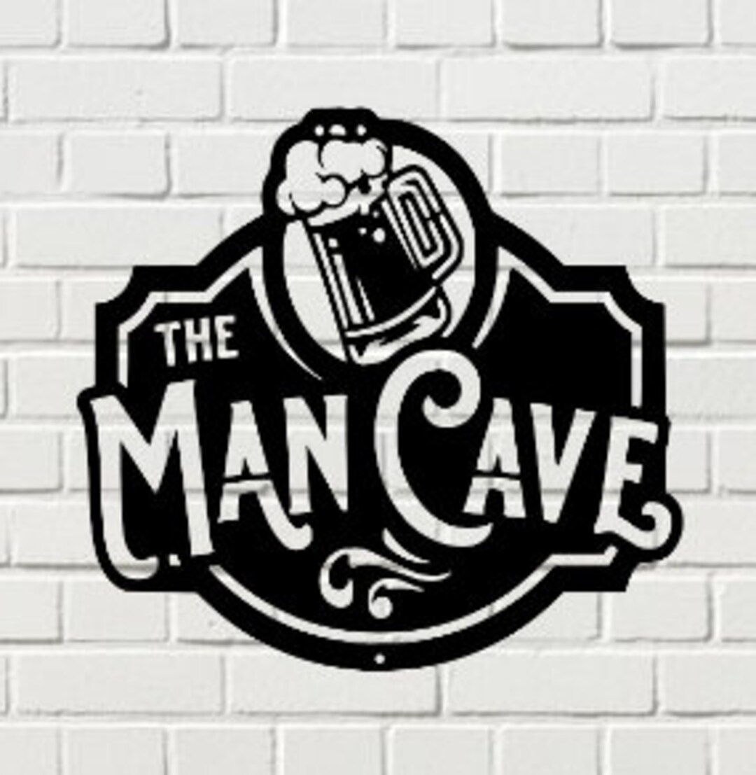 Metal Man Cave Sign, Mancave Wall Art, Mancave Sign - Etsy