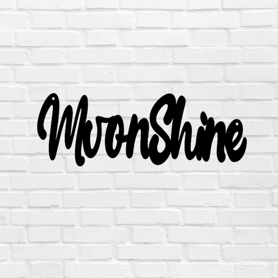 Moonshine Sign, Metal Moonshine Word Art, Bar Sign - Etsy