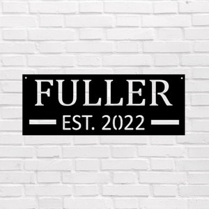 Personalized Metal Family Sign, Metal Est Sign, Custom Metal Name and ...