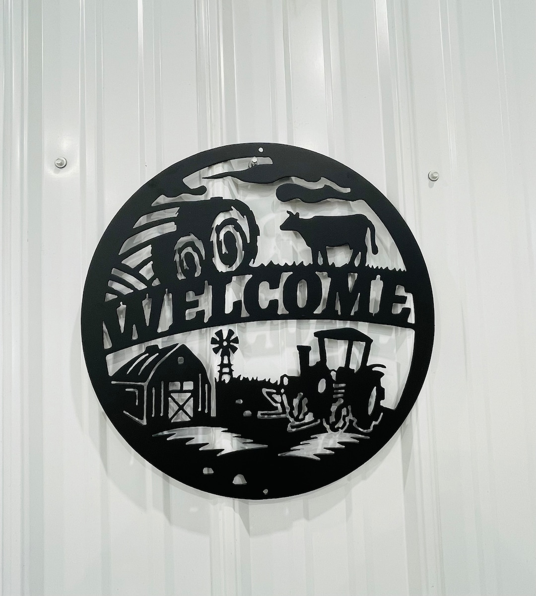 Metal Farm Welcome Sign, Welcome to Our Farm Sign, Farmhouse Welcome ...