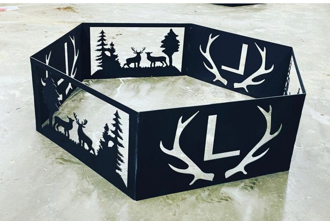 Custom Fire Pit, Custom Hexagon Fire Pit, Custom Metal Fire Ring, Fire ...