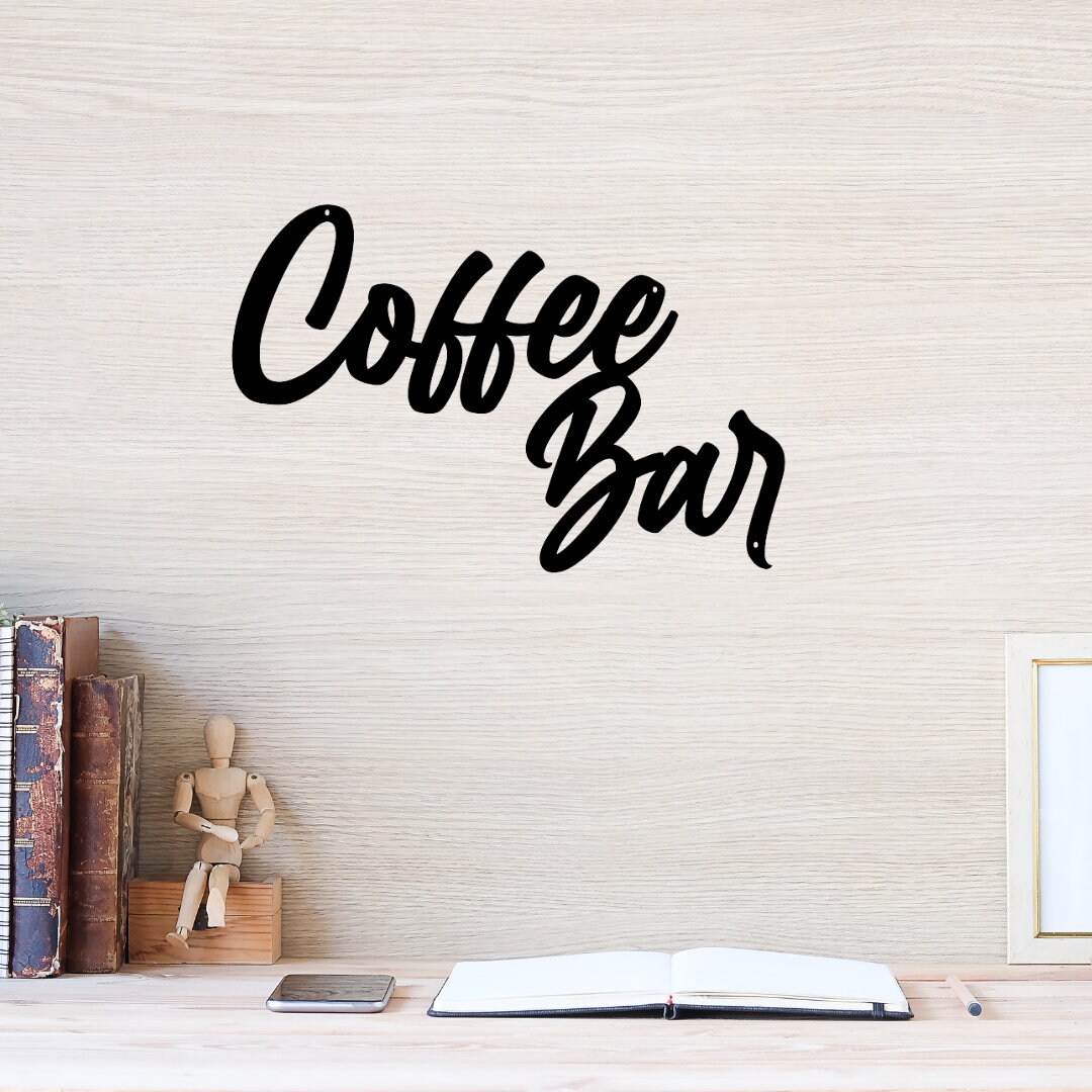 Metal Coffee Bar Wall Sign, Coffee Bar Sign, Modern Farmhouse Wall ...