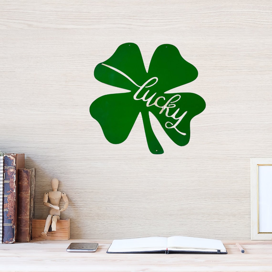 Metal Shamrock Sign, Shamrock Lucky Wall Sign, St Patrick"s Day Decor ...