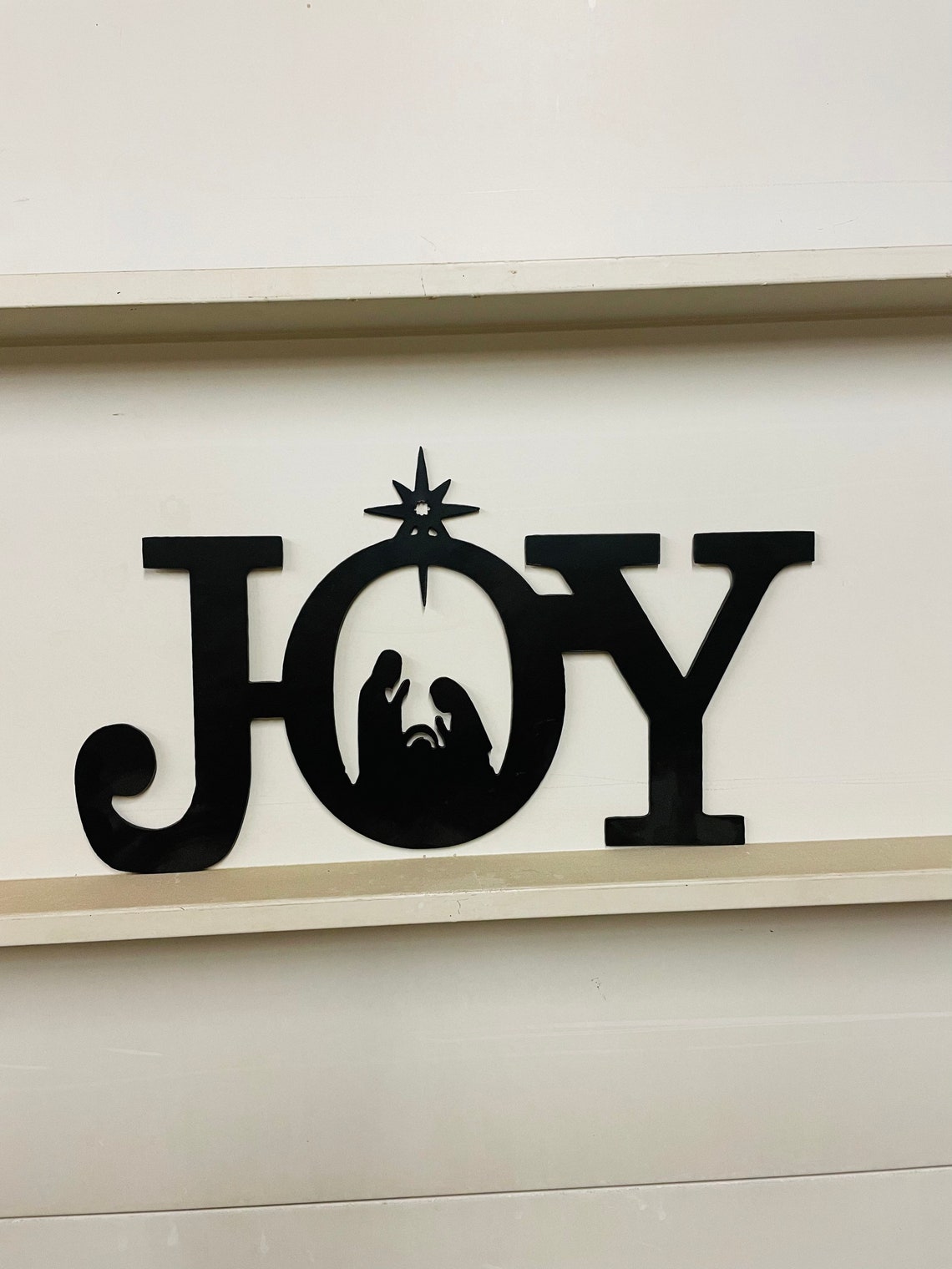 Nativity Joy Sign, Metal Nativity Joy Sign, Joy Sign - Etsy