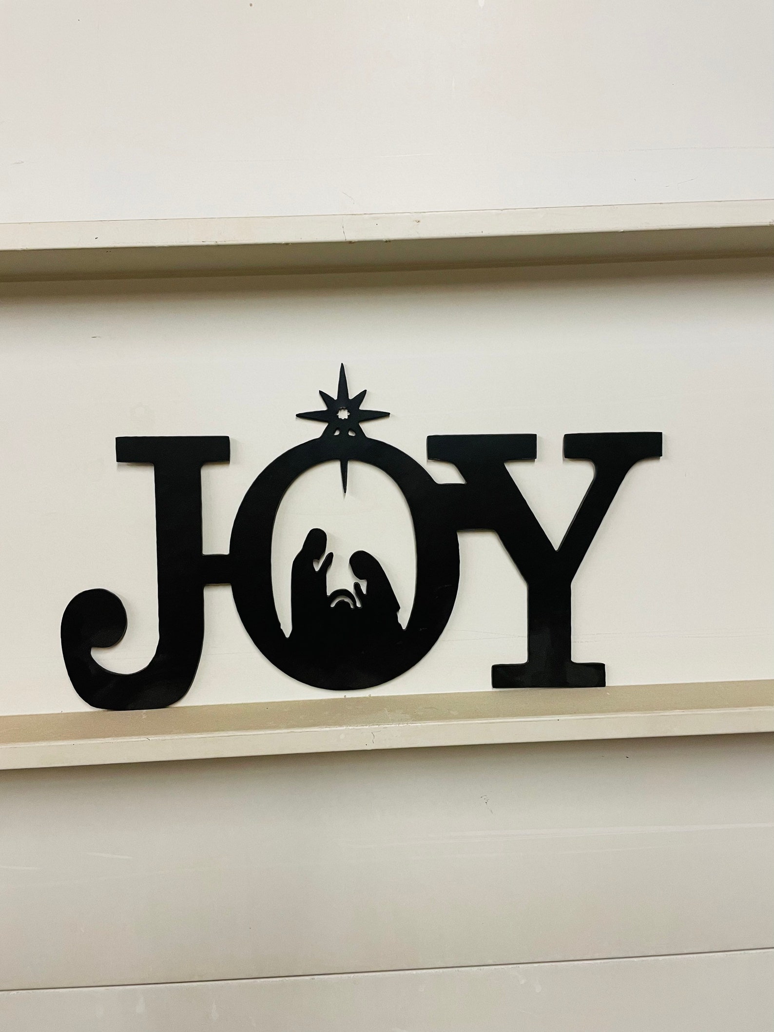 Nativity Joy Sign Metal Nativity Joy Sign Joy Sign | Etsy