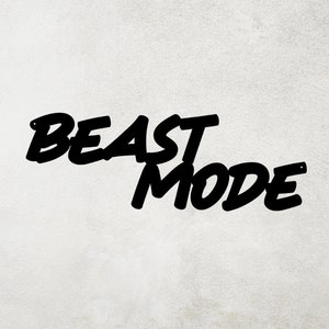 Beast Mode Sign, Metal Beast Mode Sign, Beast Mode Word Art, Metal Gym ...