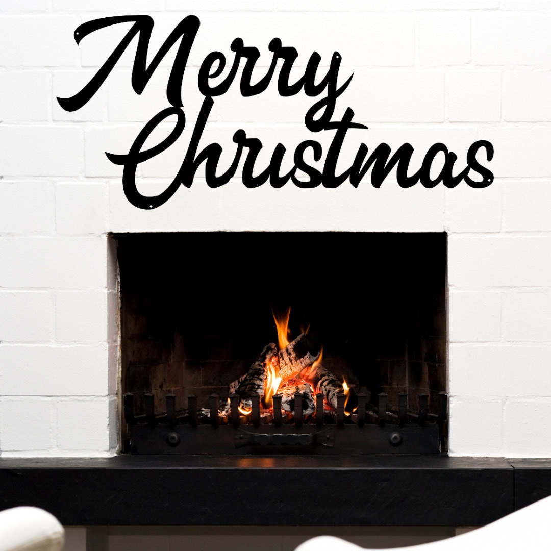 Merry Christmas Metal Sign, Merry Christmas Word Art, Metal Christmas ...