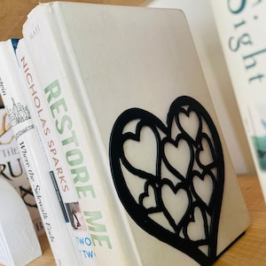 Metal Bookend, Bookends Pair, Bookshelf Book Stopper, Valentines Day ...