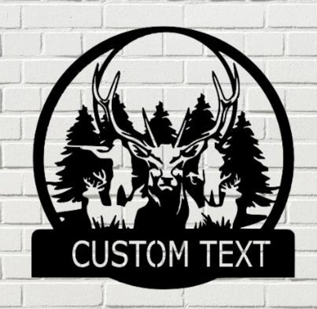 Custom Metal Hunting Sign, Dear Hunting Sign, Personalized Hunting Gift ...