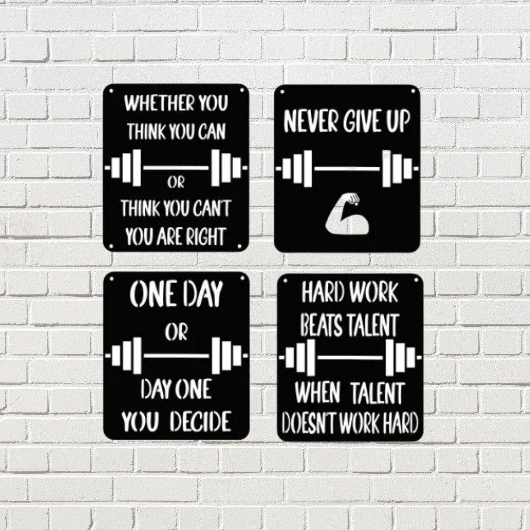 Metal Gym Sign, Motivational Quote Signs, Custom Metal Sign, Office ...