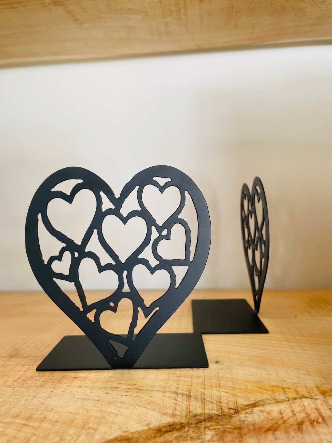 Metal Bookend, Bookends Pair, Bookshelf Book Stopper, Valentines Day ...