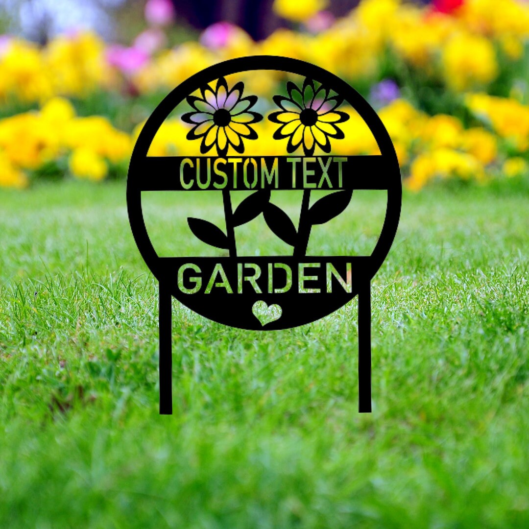 Custom Garden Stake, Personalized Garden Metal Sign, Moms Garden ...