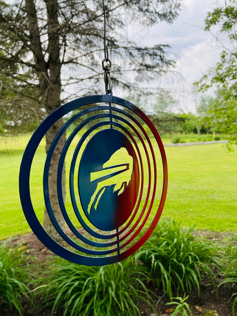 Bills Wind Spinner, Metal Wind Spinner, Metal Art Wind Spinner - Etsy