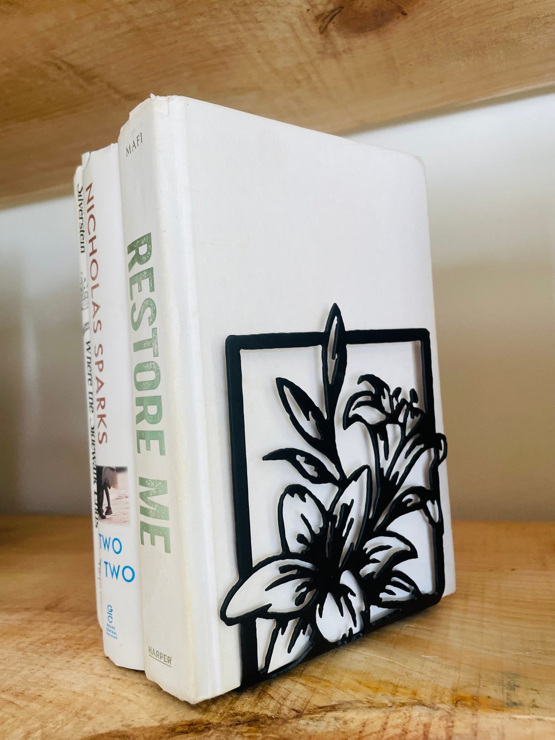 Metal Bookends, Spring Bookend, Bookends Pair, Spring Bookshelf Decor ...