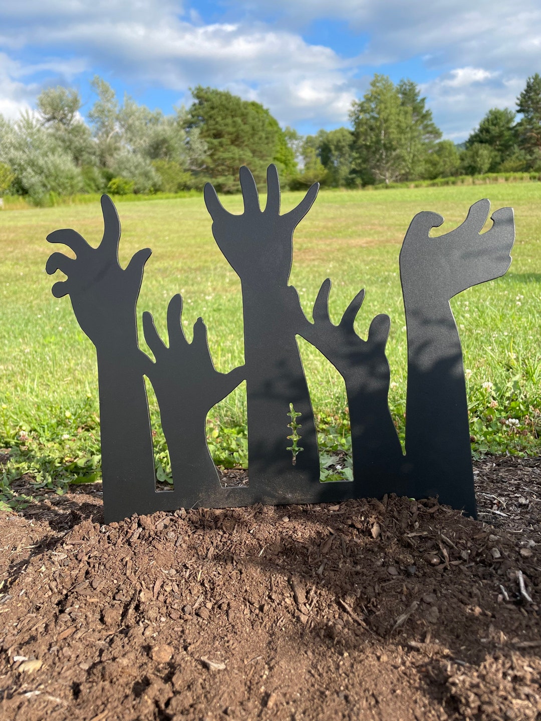 Zombie Hands Metal Yard Stake, Zombies, Zombie Decor, Halloween Decor ...