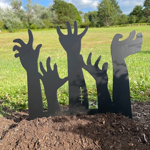 Zombie Hands Metal Yard Stake Zombies Zombie Decor - Etsy