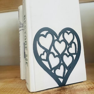 Metal Bookend, Bookends Pair, Bookshelf Book Stopper, Valentines Day ...
