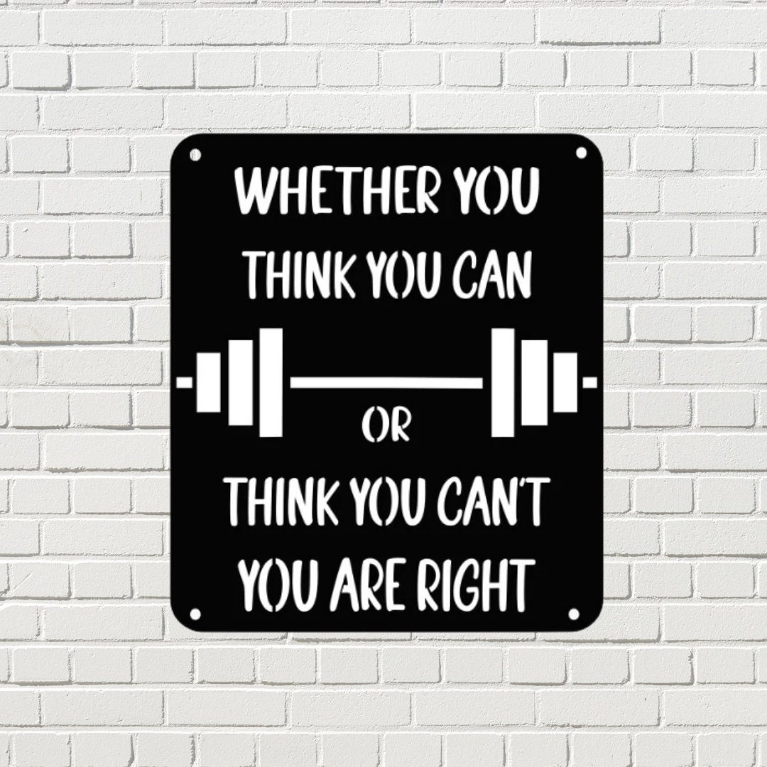 Letrero de gimnasio de metal letreros de citas - Etsy México