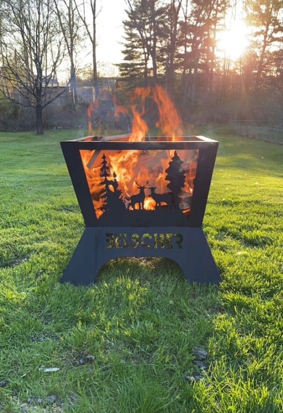 Custom Steel Fire Pit High Quality Corten Steel Garden Outdoor Wood