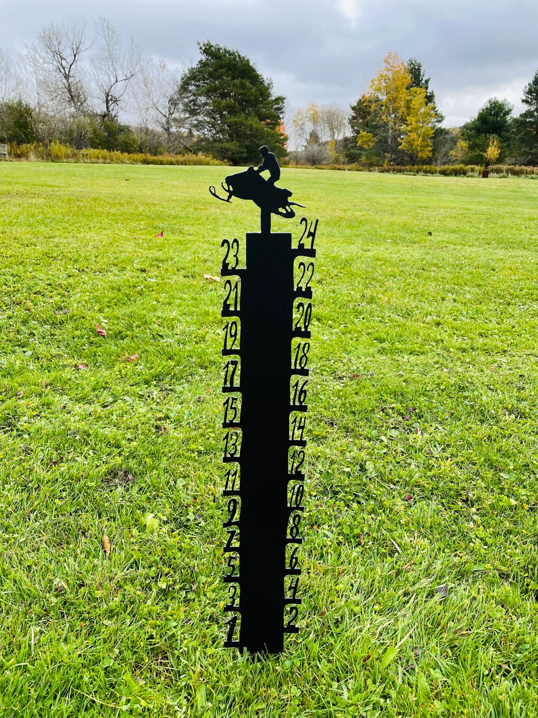 Metal Snowmobile Snow Gauge, Metal Snowmobile Snow Ruler, Snowmobile ...