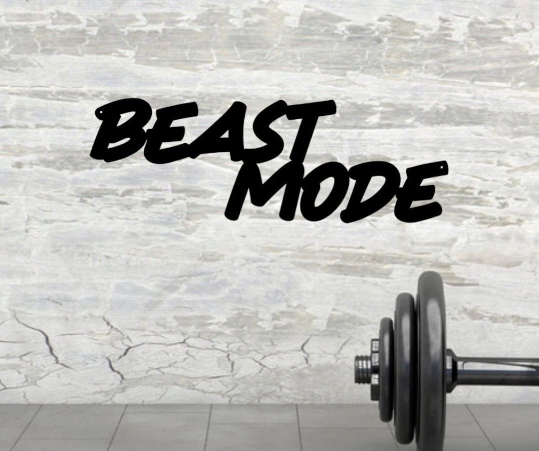 Beast Mode Sign, Metal Beast Mode Sign, Beast Mode Word Art, Metal Gym ...