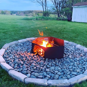 Custom Fire Pit, Custom Hexagon Fire Pit, Custom Metal Fire Ring, Fire Pit - Etsy