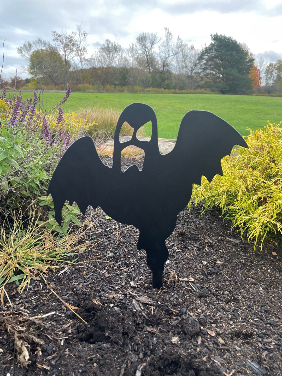 Metal Ghost Stake, Ghost Metal Yard Stake, Single Ghost Yard Decor ...