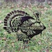 Custom Metal Turkey Garden Stake | Thanksgiving Decor | Rustic Outdoor ...