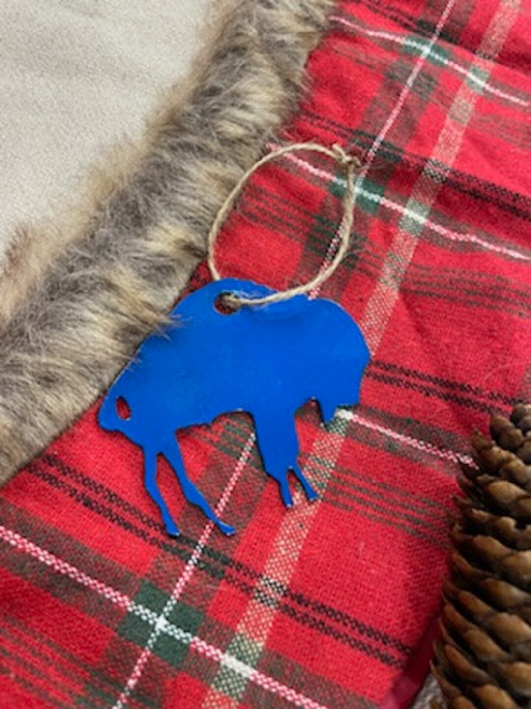 Buffalo Christmas Ornament, Assorted Metal Christmas Ornaments, Tree ...