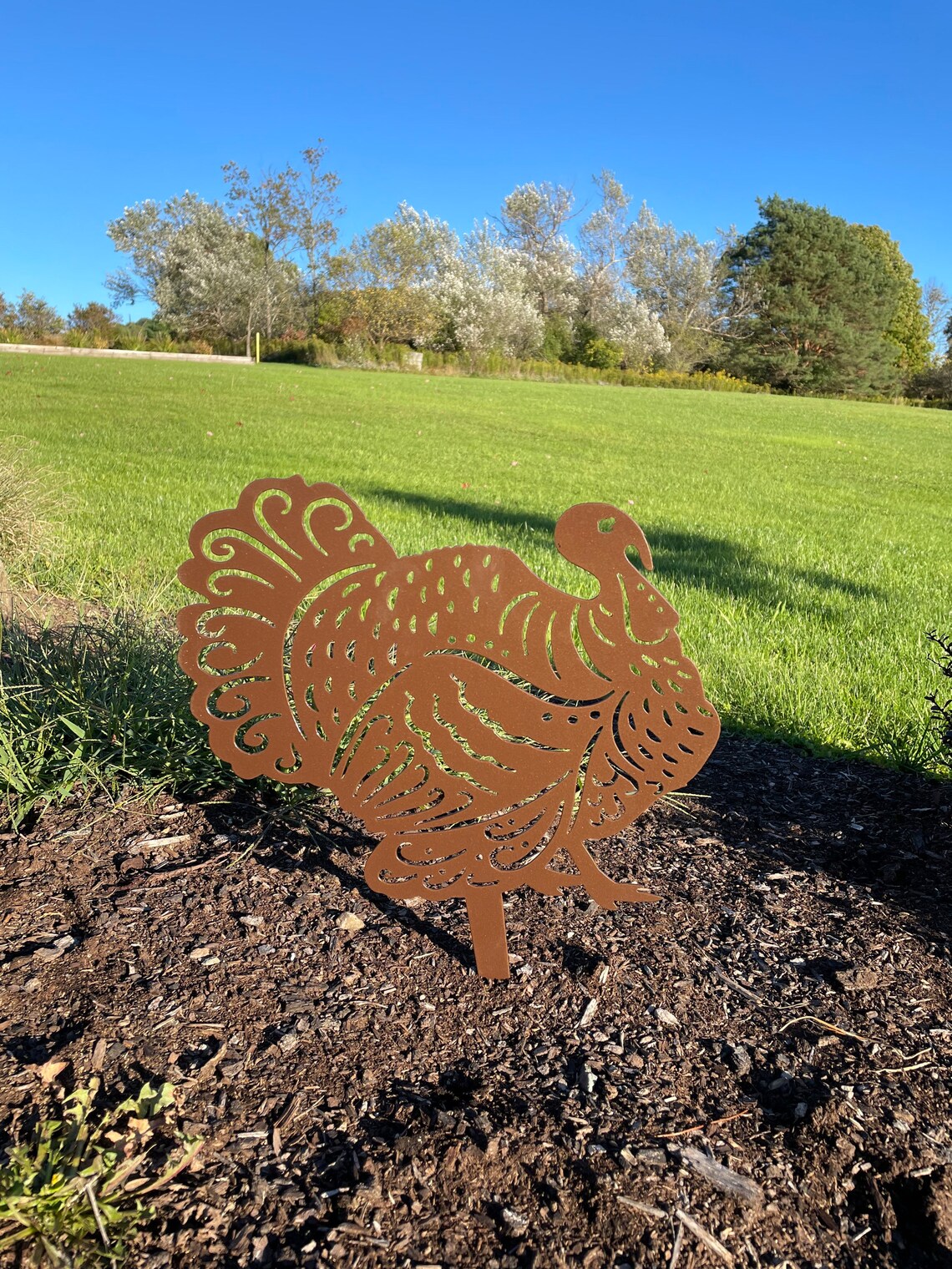 Metal Turkey Stake Turkey Yard Stake Metal Fall Turkey - Etsy