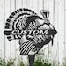 Custom Metal Turkey Garden Stake | Thanksgiving Decor | Rustic Outdoor ...
