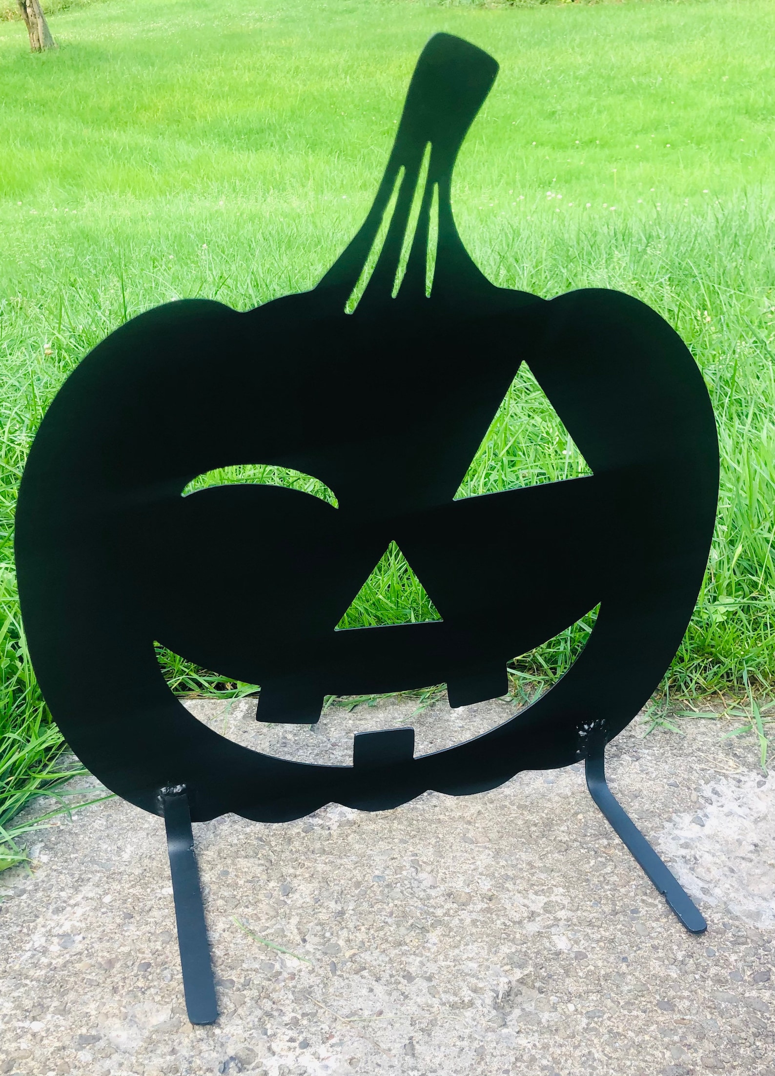 Metal Pumpkin Decor, Halloween Decor, Fall Metal Art, Outdoor Halloween ...
