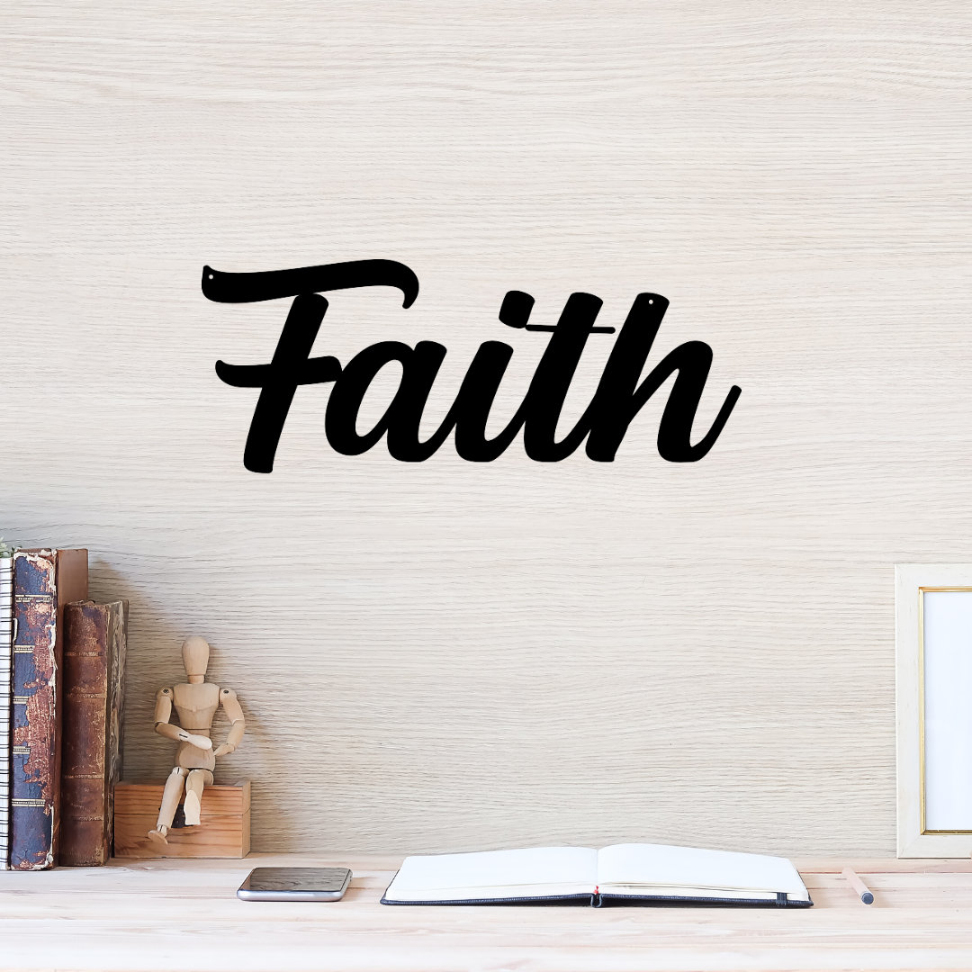 Metal Faith Word Art, Faith Metal Sign, Faith Word Decor, Faith Home ...